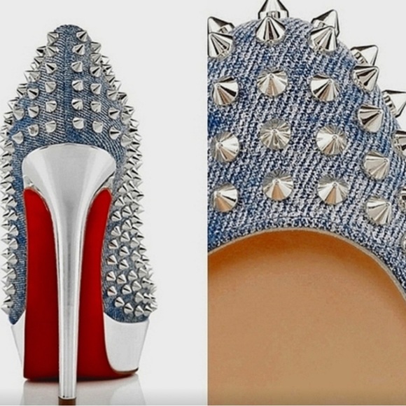 Christian Louboutin | Shoes | Christian Louboutin Lady Peep Toe Spikes ...